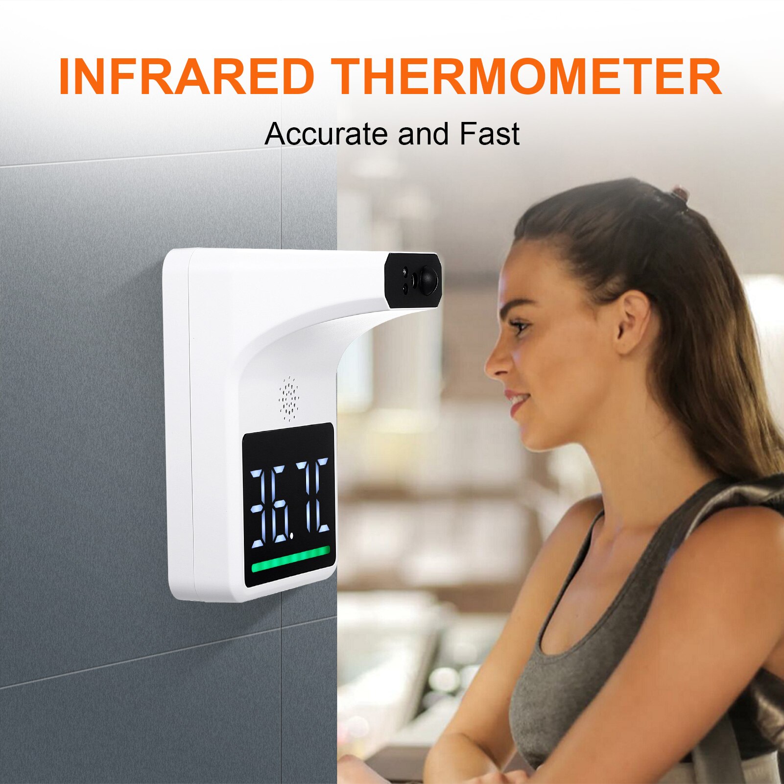 Wall Mounted Non-Contact Infrared Forehead Thermom... – Grandado