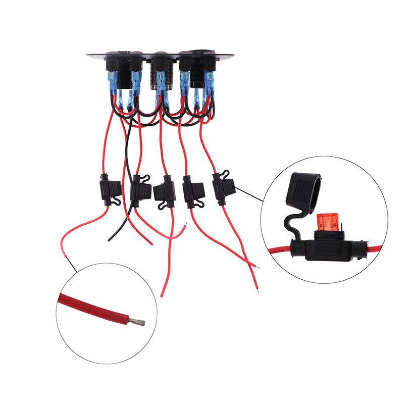 Car Boat 5 Gang Switch Panel For Boat Yacht Carava... – Vicedeal