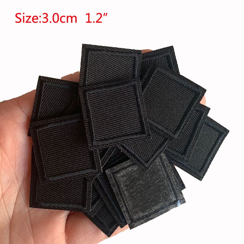 5Pcs Black Square Embroidered Patches For Clothes ... – Grandado
