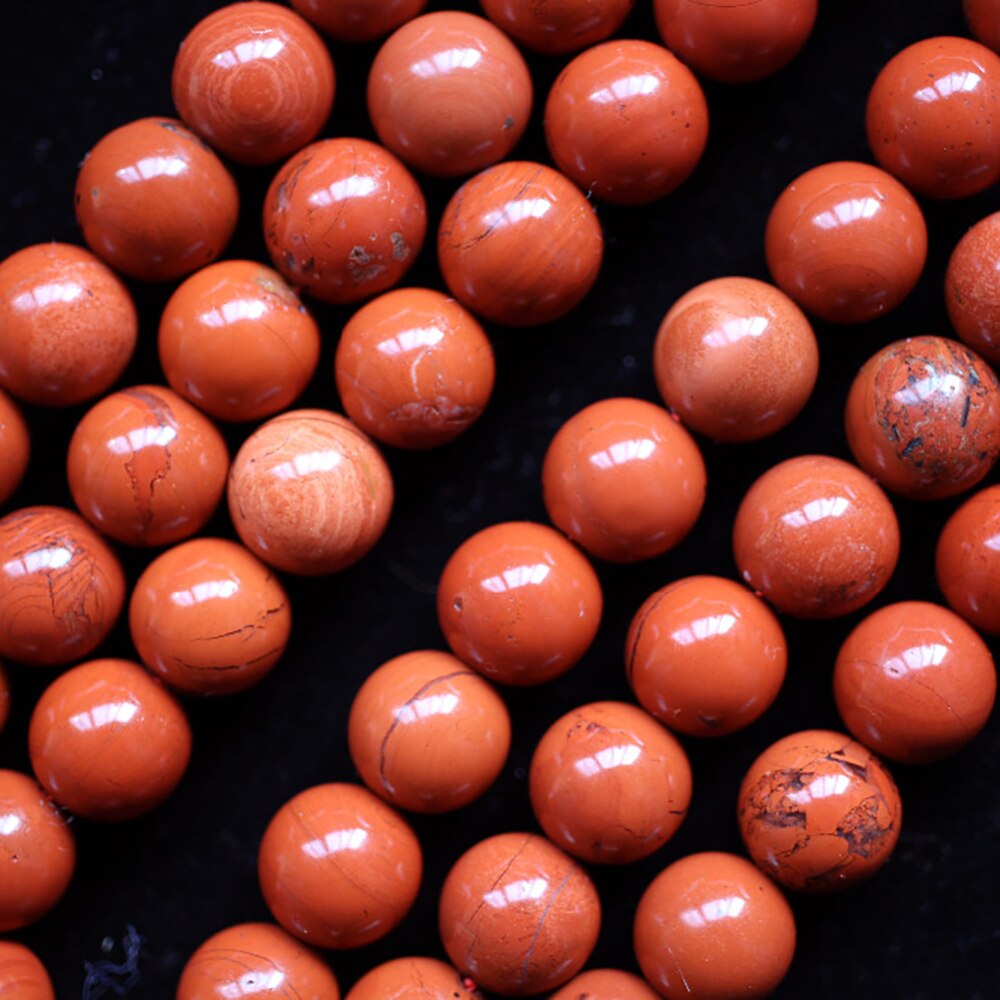 Natural Red Jasper Stone Smooth Round Loose Bead 1... – Grandado