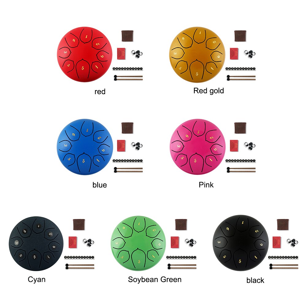 Tongue Drum 6 Inch Steel Tongue Drum Set 8 Tune Ha... – Grandado