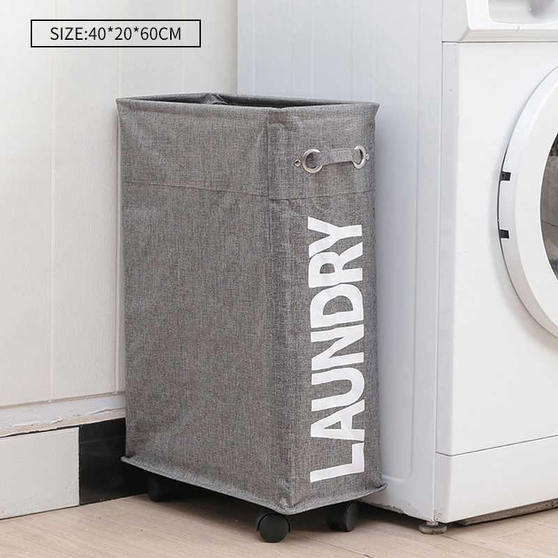 Wielen Wasmand Met Handvat Inklapbare Stof Wasmand... – Grandado