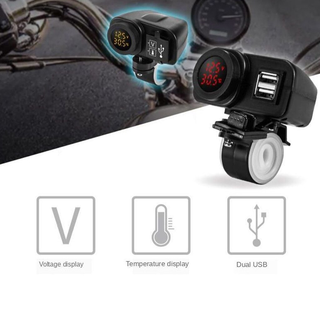 Motorfiets Mobiele Telefoon Socket Waterdichte 2 U... – Vicedeal