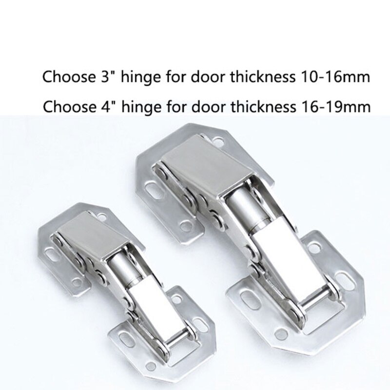 4pcs Cabinet Hinge 90 Degree No-Drilling Hole Cupb... – Grandado