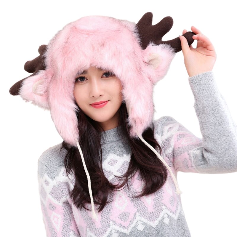 Men Women Winter Cosplay Furry Trapper Hat Cute De... – Grandado