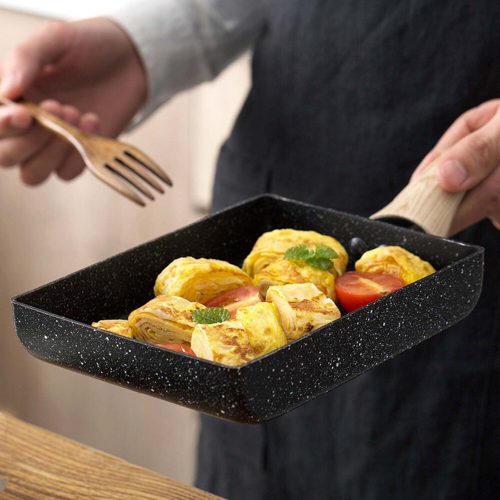 stone jade pot square small frying pan home induct... – Grandado