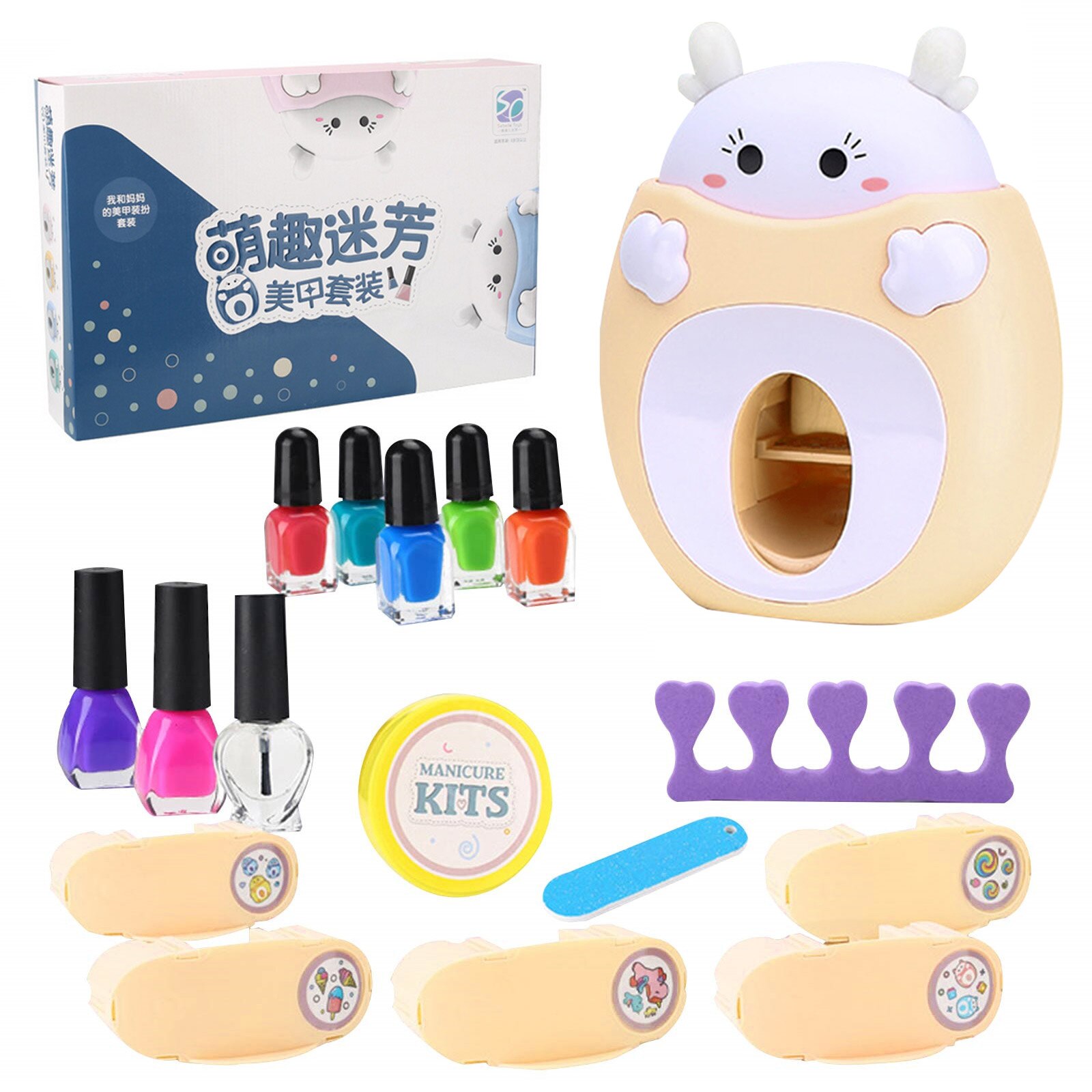 Kids Nail Art Kit Including Print Pattern Machine ... – Grandado