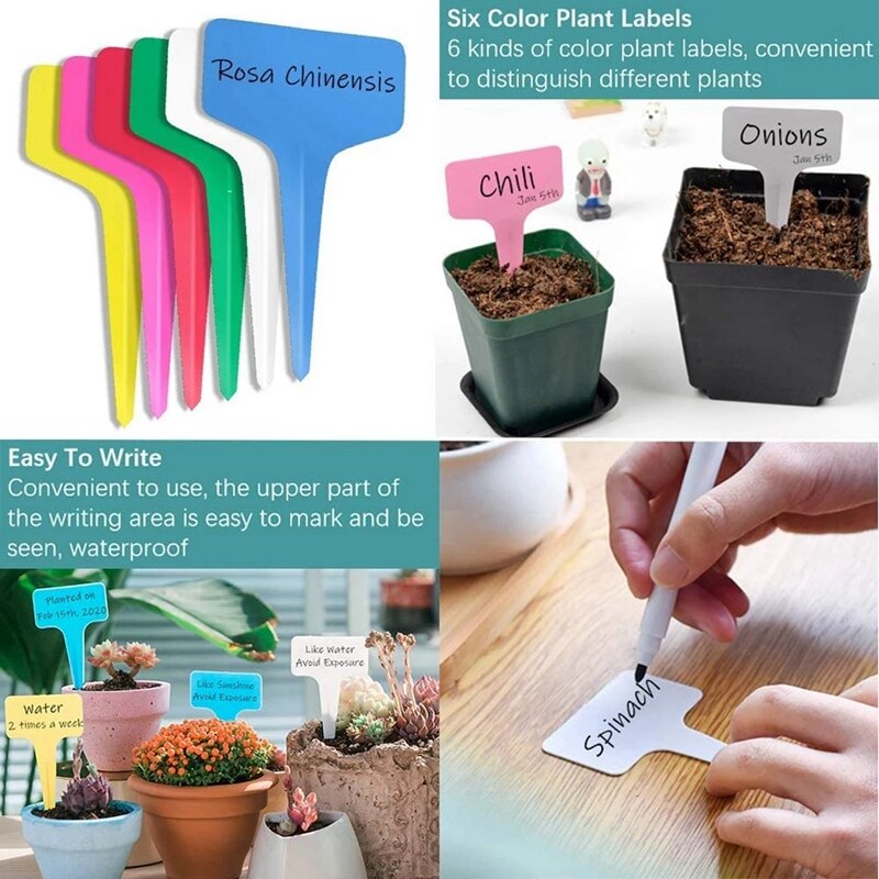 Best Plastic Plant Labels T-Type Garden Tags Plant... – Grandado