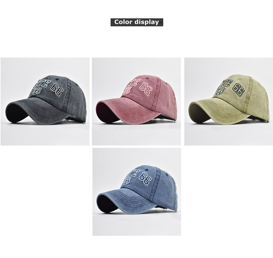 Gewassen Katoen Baseball Cap Vrouwen Borduren Rout... – Grandado