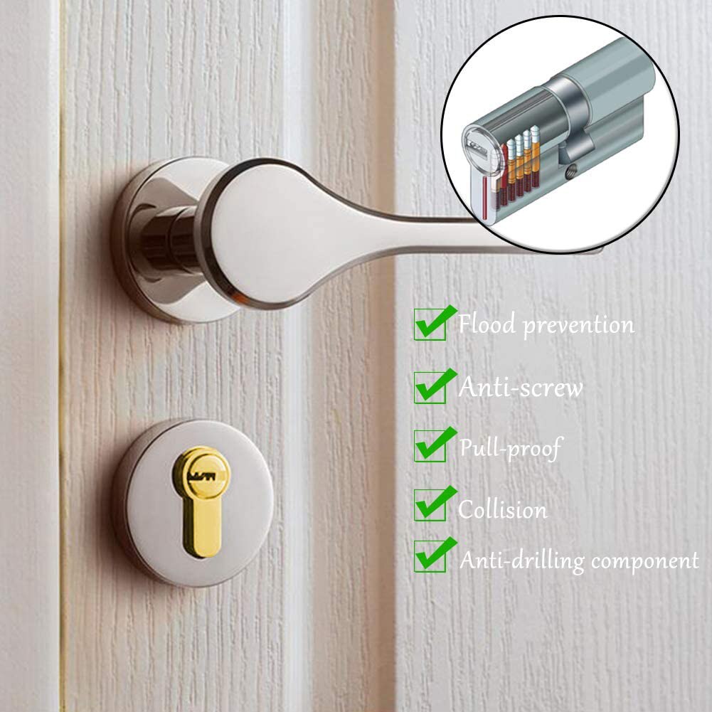Door Cylinder Biased Lock Brass Door Lock Anti-the... – Vicedeal