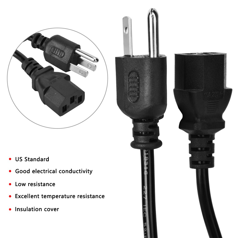 1 2M Long Silicone Laptop Printer Lead AC Power Co... – Grandado