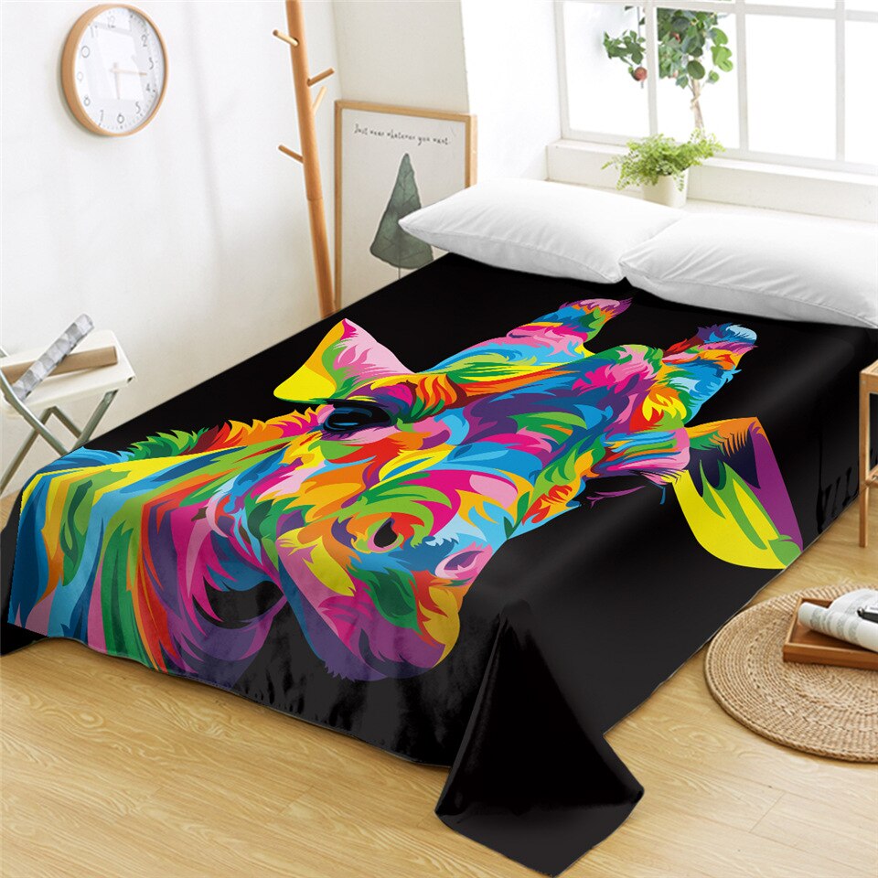 The Royal Giraffe by Weer Bedspread Watercolor Fla... – Grandado