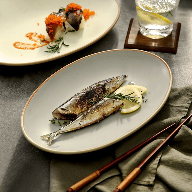 FANCITY Large size fish plate chopped pepper fish ... – Grandado