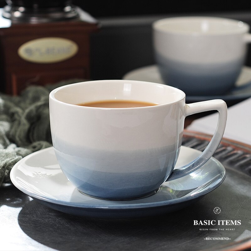 European Coffee Cup Modern Bone China Textured Por... – Vicedeal