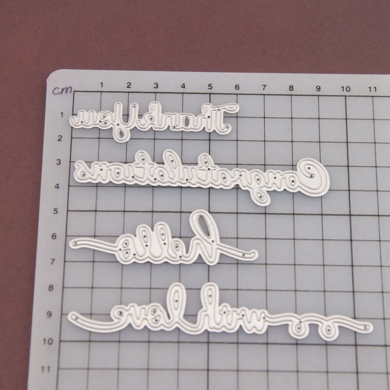 Hello With Love Thank You Congratulations Metal Cu... – Grandado