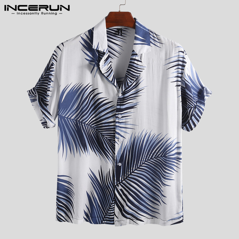 Incerun Afdrukken Mannen Hawaiian Shirt Casual Zom... – Vicedeal