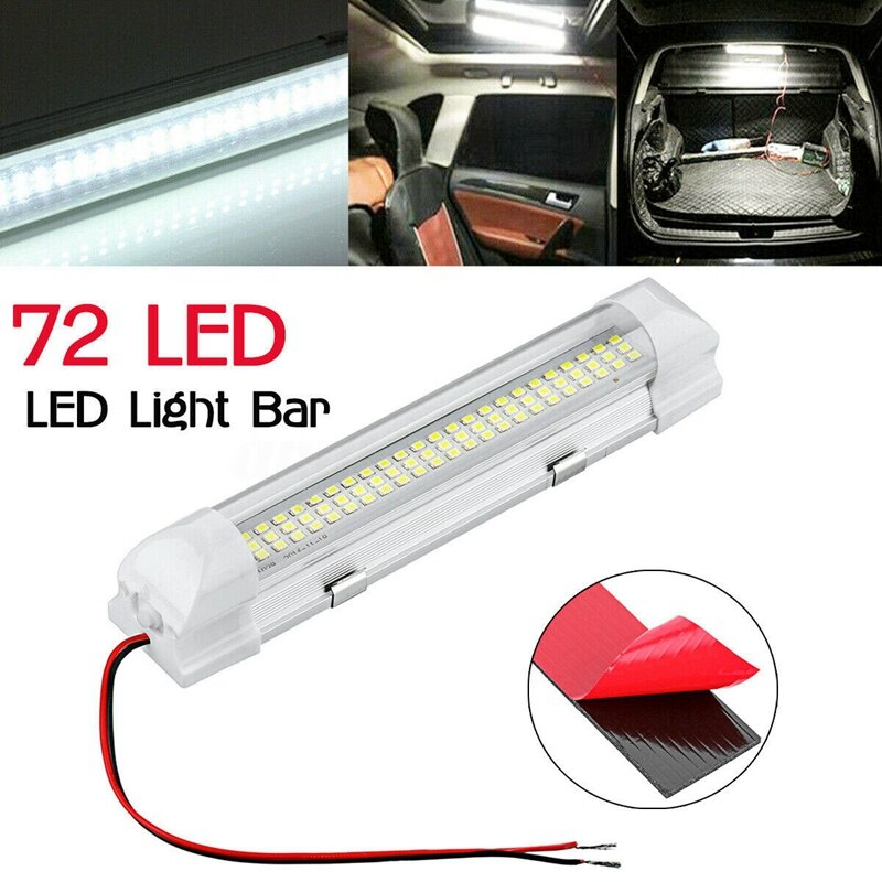 Universal Car Interior 72 LED White Strip Lights B... – Vicedeal