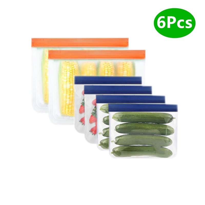 15 Pieces/Set Of Silicone Food bag PEVA Reusable F... – Grandado