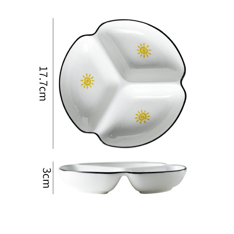 Japanese Style Ceramic Tableware Compartment Tray ... – Grandado