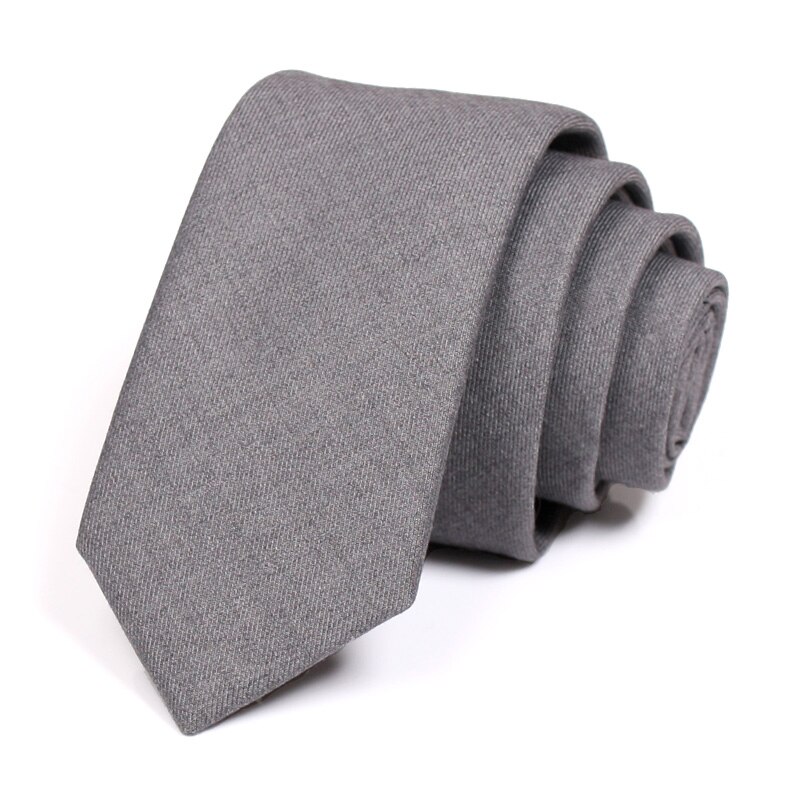 Mens Solid Color Ties Grey 6CM Slim Neck Tie for M... – Grandado