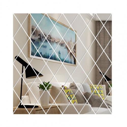 Diamonds Triangles Wall Art Acrylic Mirror Wall St... – Grandado