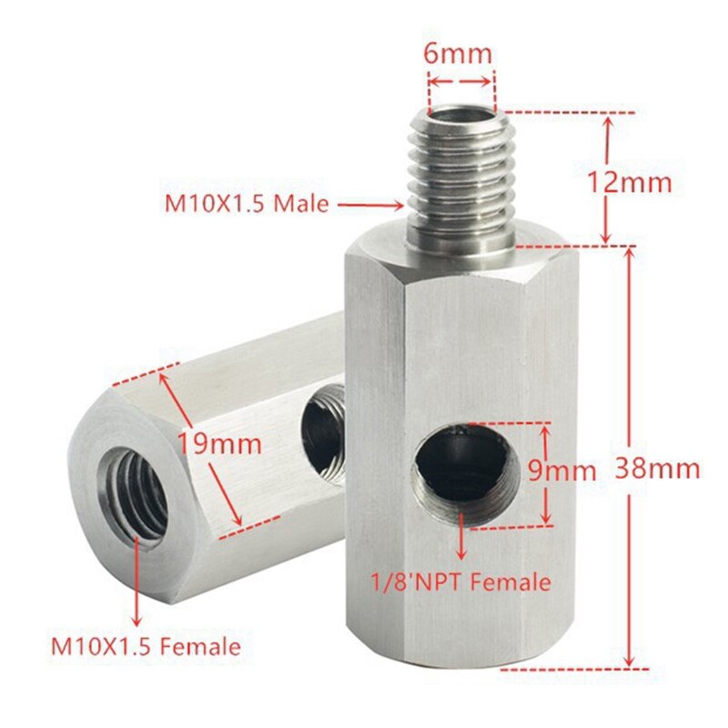 Metric Adapter Oil Pressure Sensor 1/8 inch NPT Fe... – Grandado