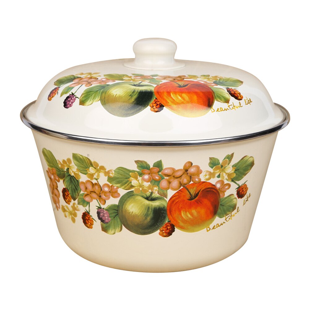 Retro Enamel Bowl Decorative Enamel Basin Food Bow... – Vicedeal