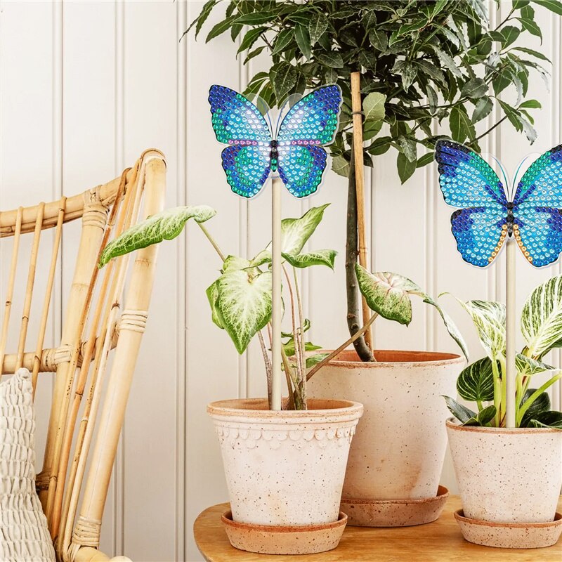 DIY diamond painting potted plant decoration stick... – Grandado