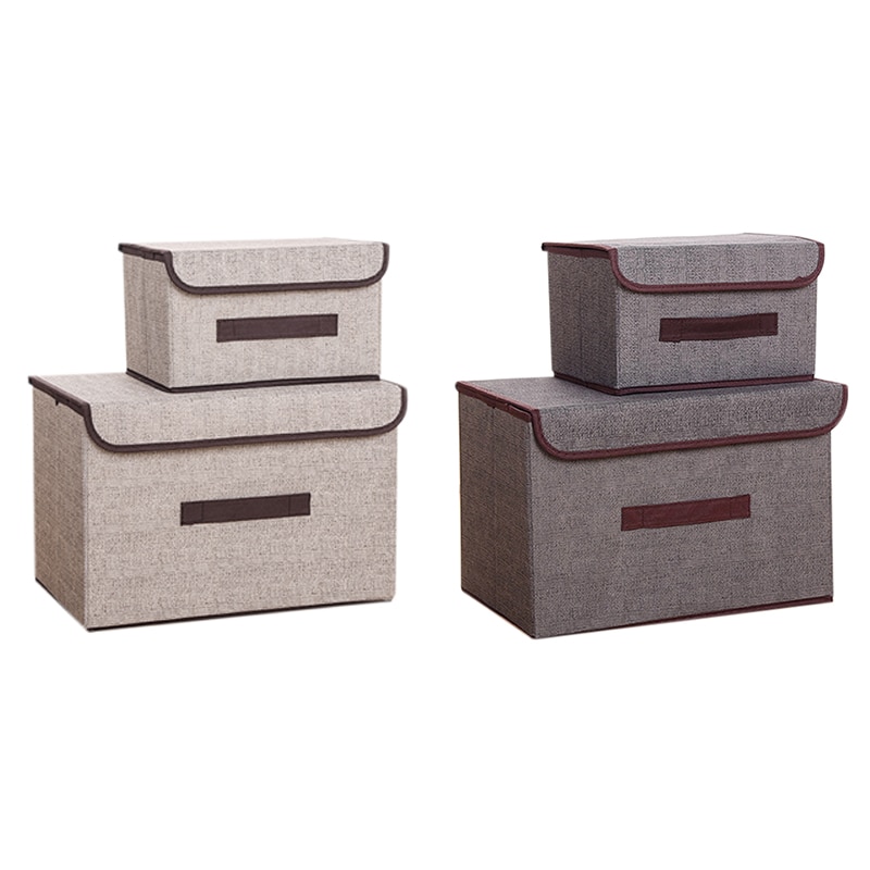 2Pcs Storage Boxes with Lids Fabric Clear Storage ... – Vicedeal