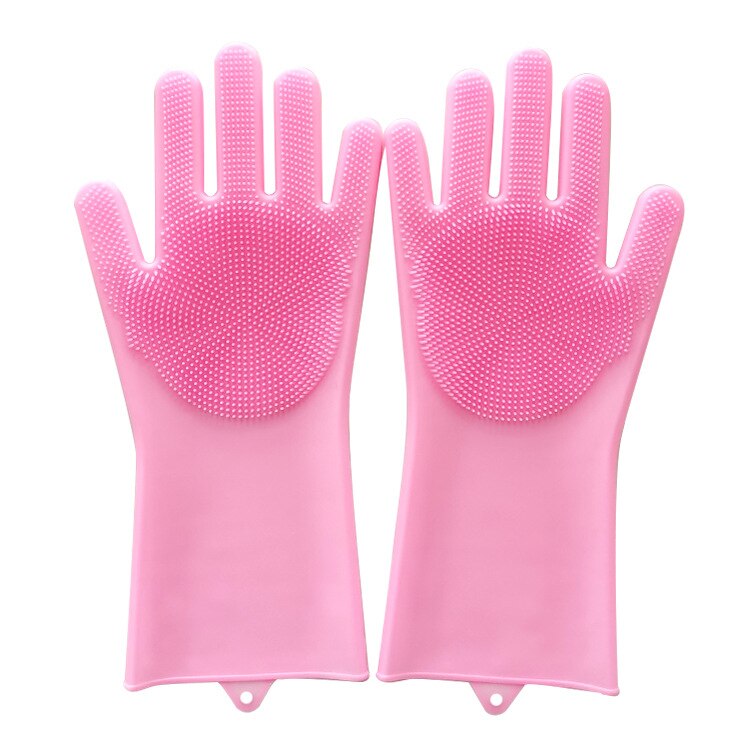 Dishwashing Cleaning Gloves Silicone Rubber Sponge... – Grandado