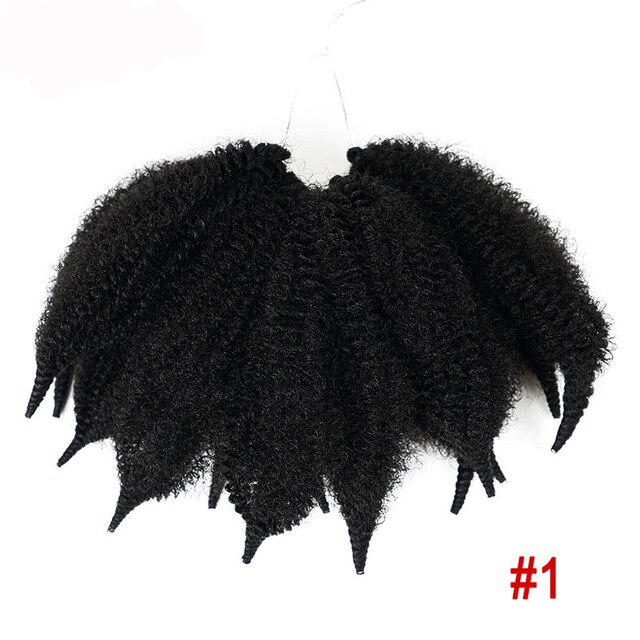 8 Inch Afro Short Crochet Marley Braids Hair Synth... – Grandado