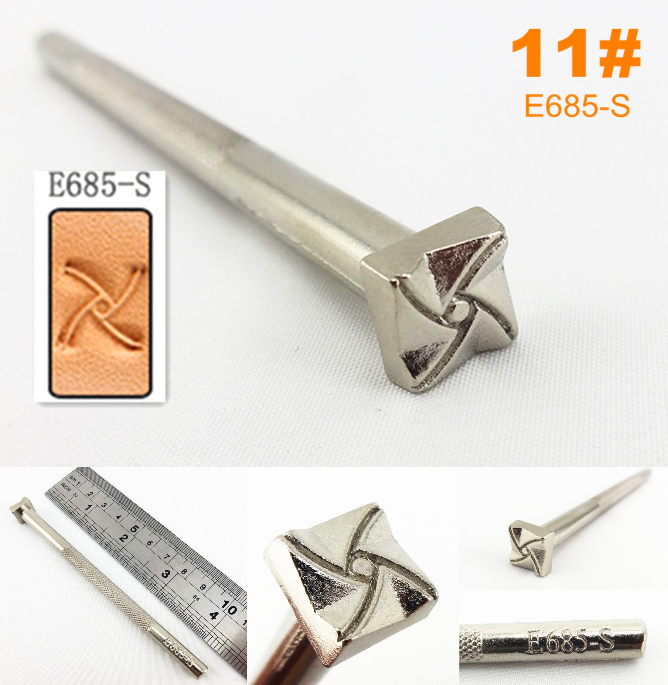 1pc 11# E685-S Leather Craft Carving Stamping Stam... – Grandado