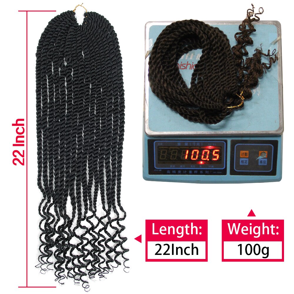 YXCHERISHAIR Senegalese Twisted Crochet Hair Wavy ... – Vicedeal