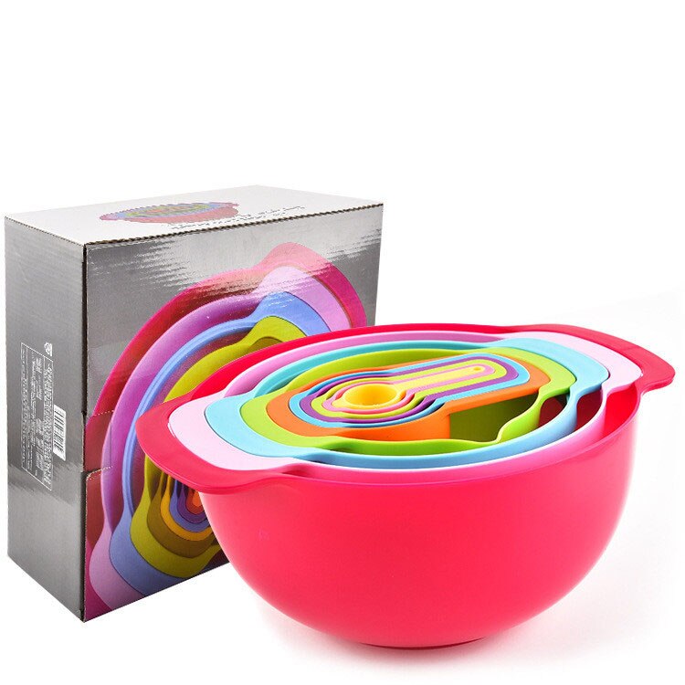 Baking Rainbow Bowl Plastic Measuring Cup Bowl 10-... – Grandado