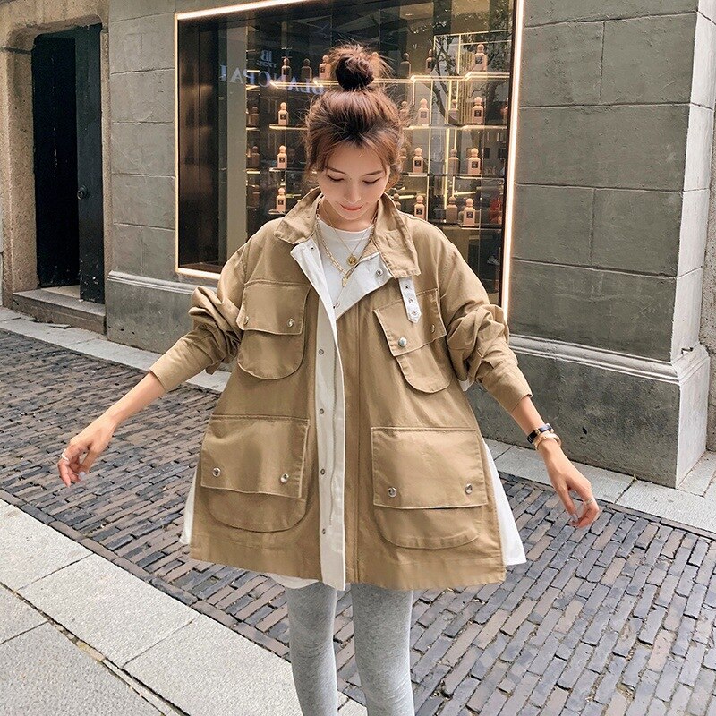 [EWQ] Autumn Safari Style Windbreaker Long Trench ... – Vicedeal