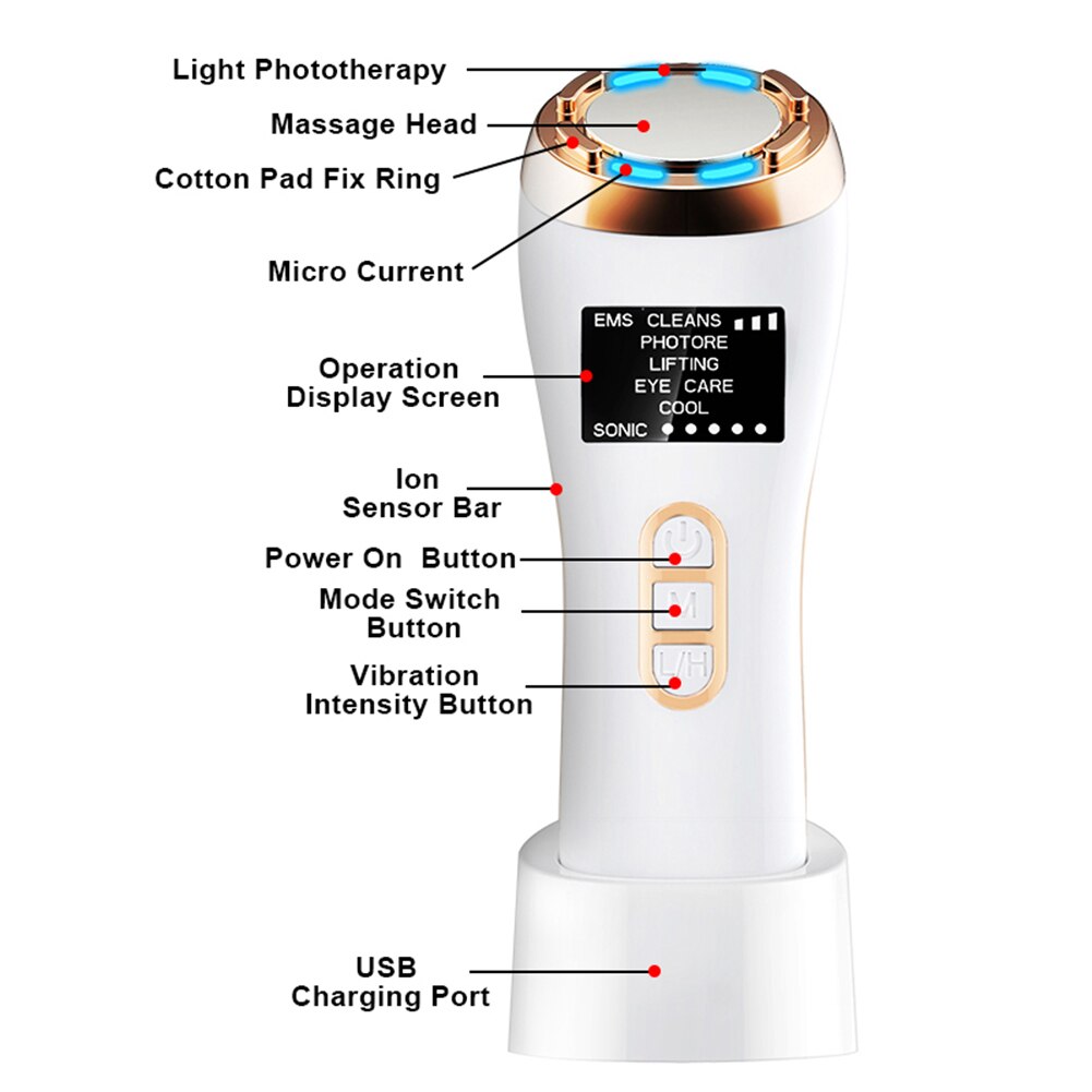 7 in 1 RF EMS Beauty Instrument Women Face Care To... – Grandado