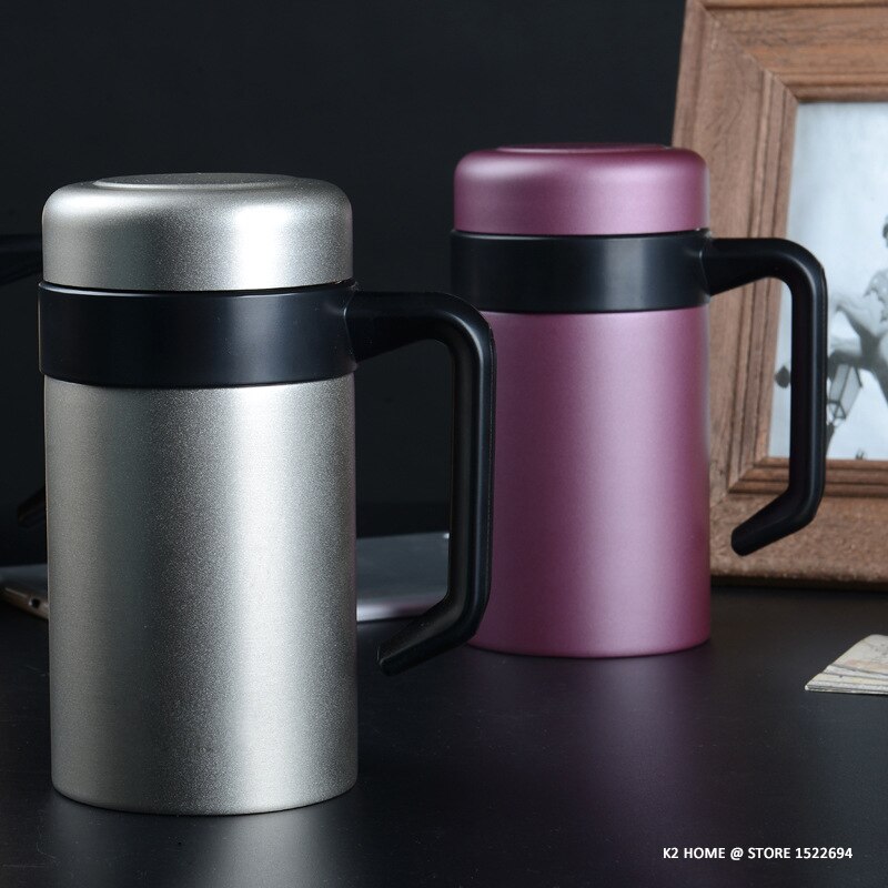 500ml Double Walled Drinking Mug Vacuum Cup SUS 30... – Grandado