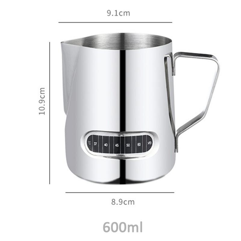 500Ml/17Oz Rvs Melk Opschuimen Kruik Met Thermomet... – Grandado
