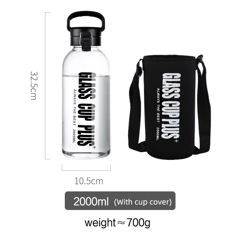 1 Lglass Water Fles Metalen Drinkfles Mijn Water F... – Grandado