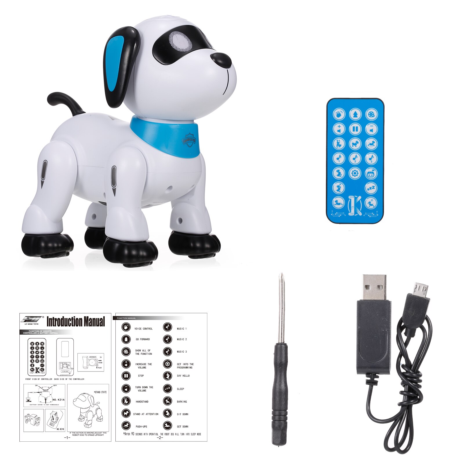 Glow In The Dark Markers Smart AI Robot Dog - Programmable STEM Toy ...