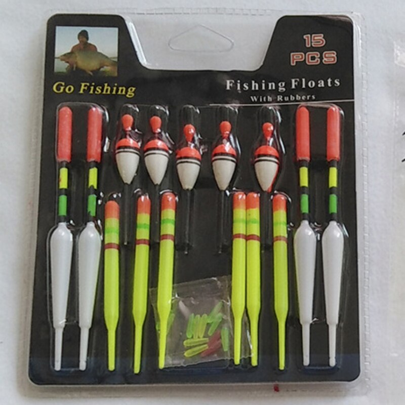 15pcs Assorted Sizes Lot Fishing Lure Floats Bobbe... – Grandado