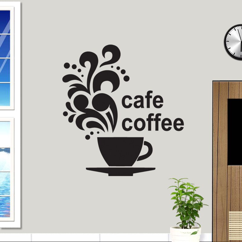 Coffee Shop Sticker Bean Milk tea Decal Cafe Cup V... – Vicedeal