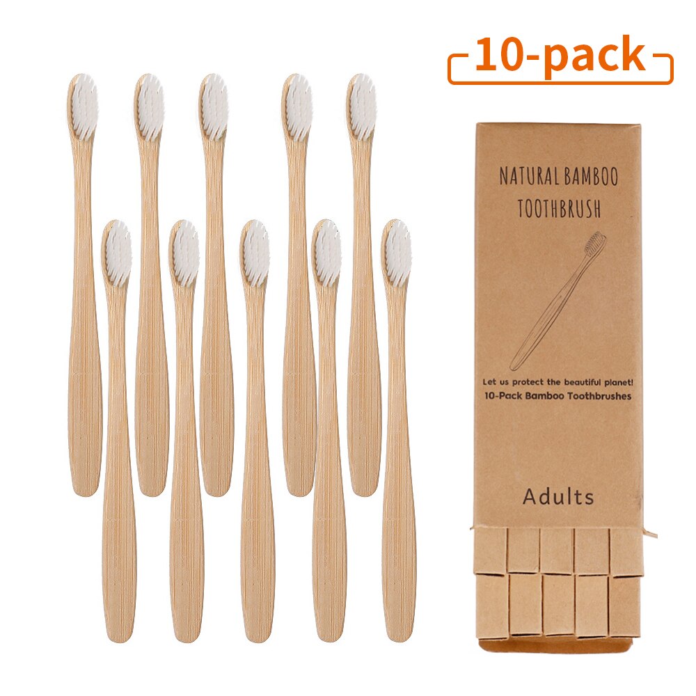 10Pcs Toothbrush Eco-Friendly Rainbow Bamboo Soft ... – Vicedeal