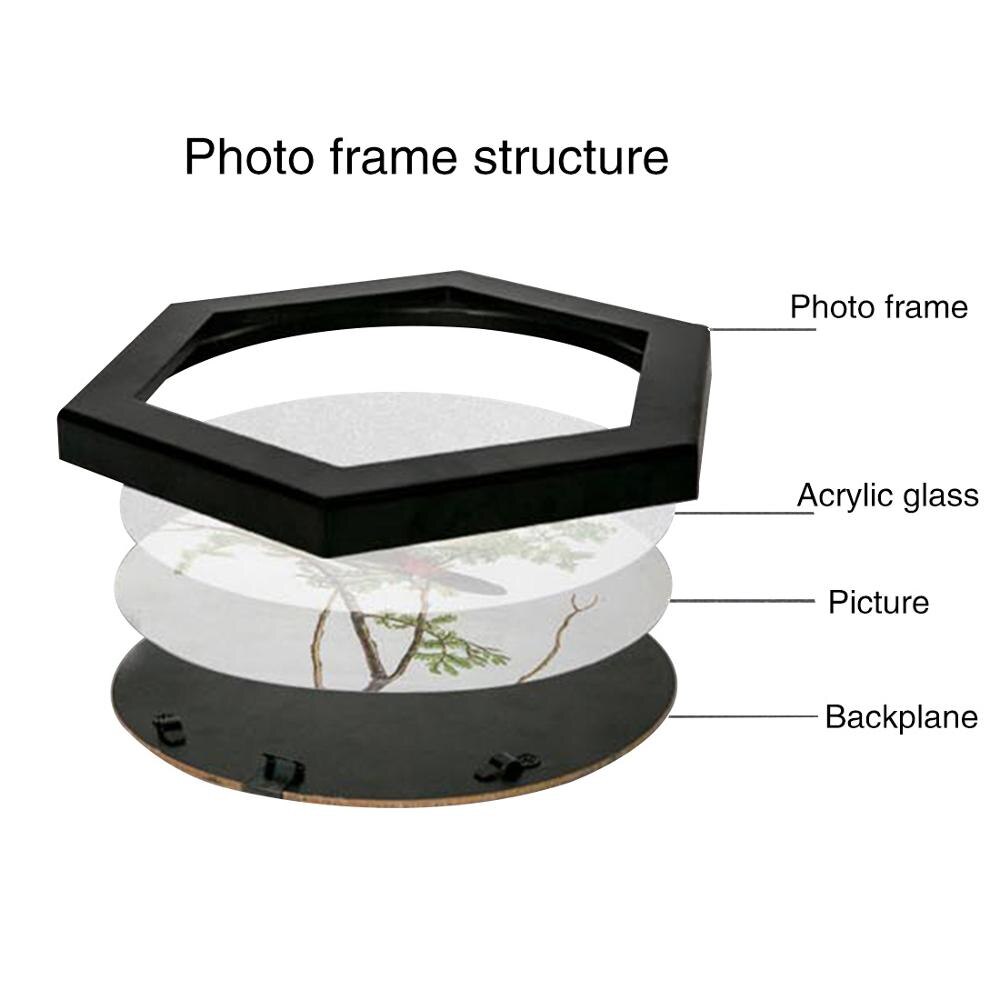 Sales Hexagon Photo Frame Wood Creativity Photo Fr... – Grandado