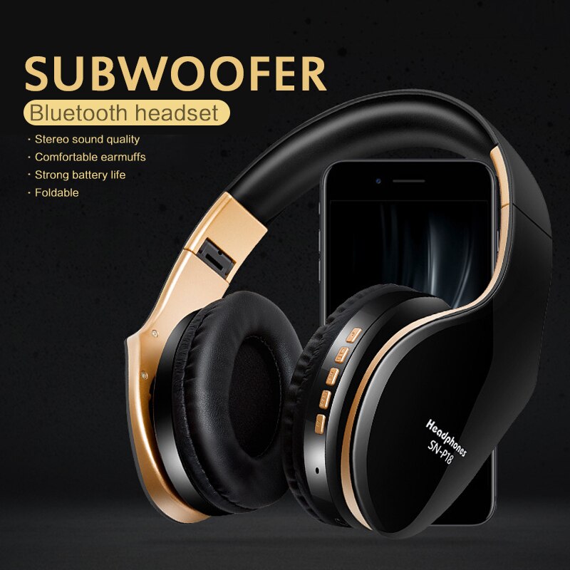 Head-mounted Bluetooth 4.0 Wireless Headset Surrou... – Grandado