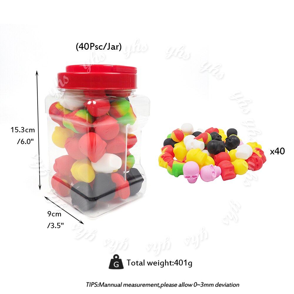 40pcs 3ml Silicone Container Skull Shape Silicone ... – Grandado