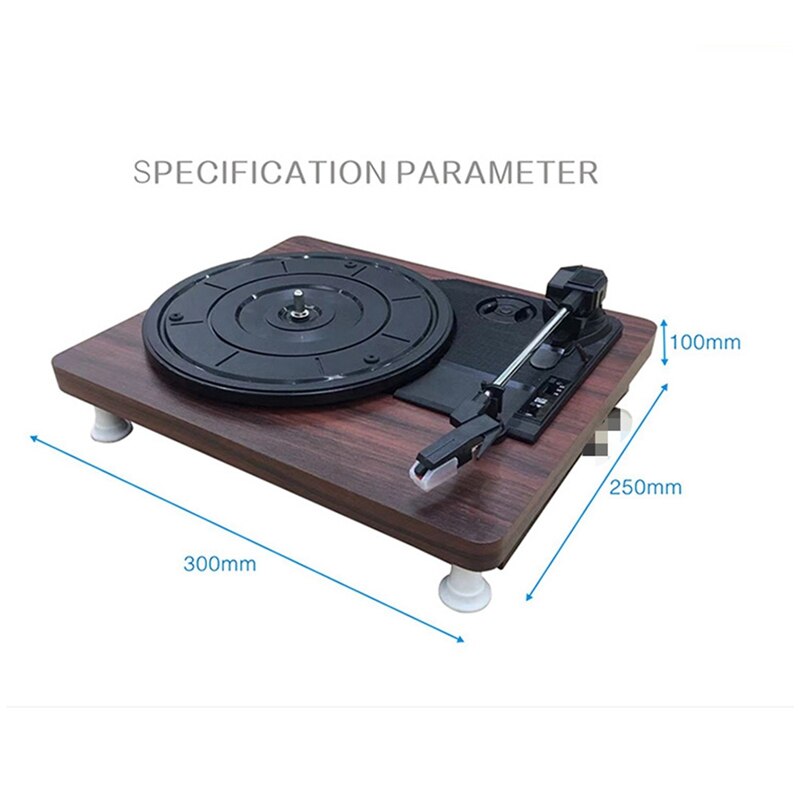 Wood Color Record Retro Player Portable Audio Gram... – Grandado