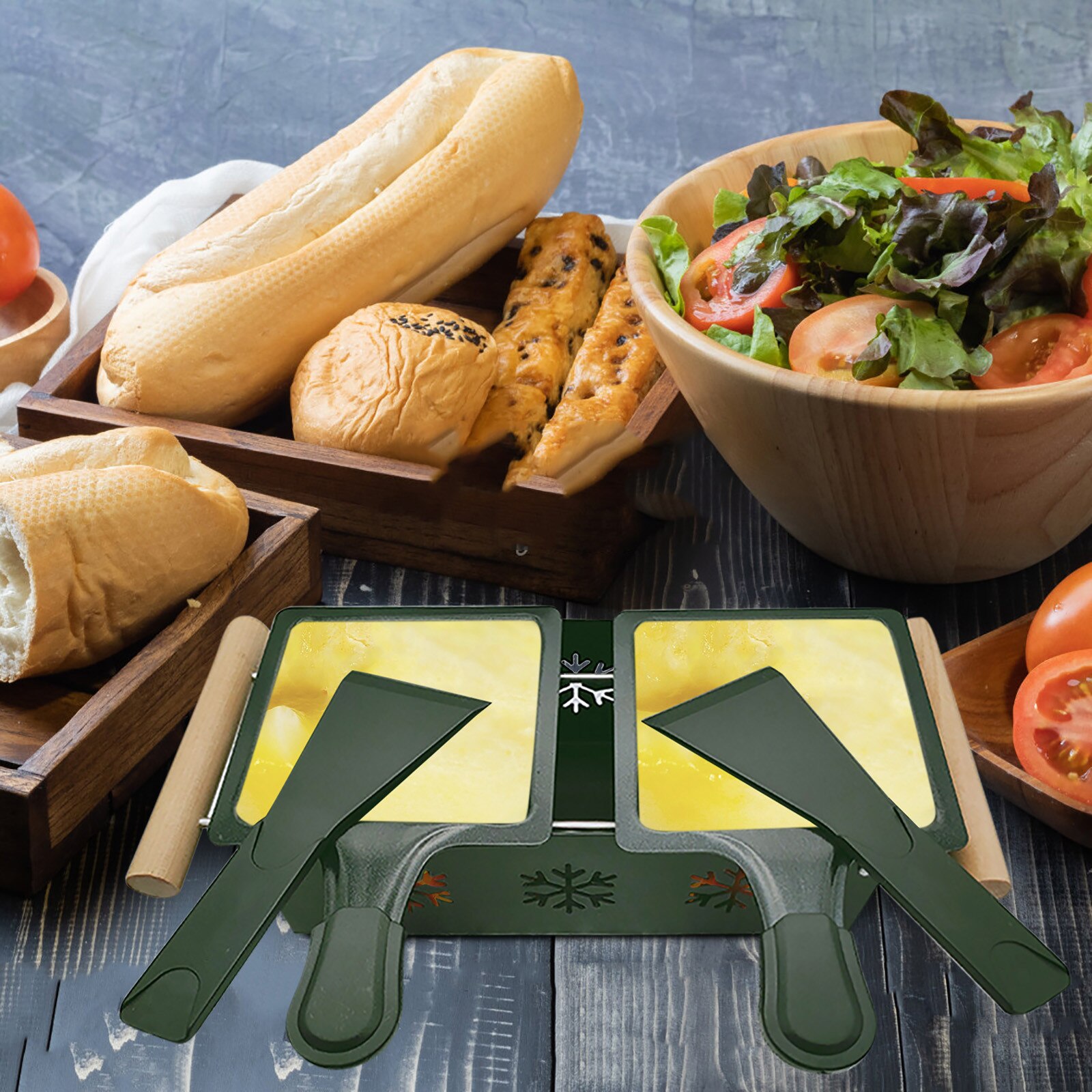 Draagbare Non-stick Metalen Kaas Raclette Oven Gri... – Grandado