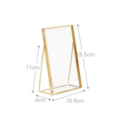 Gold Metal Glass Photo Frame Home Decoration Foldi... – Grandado