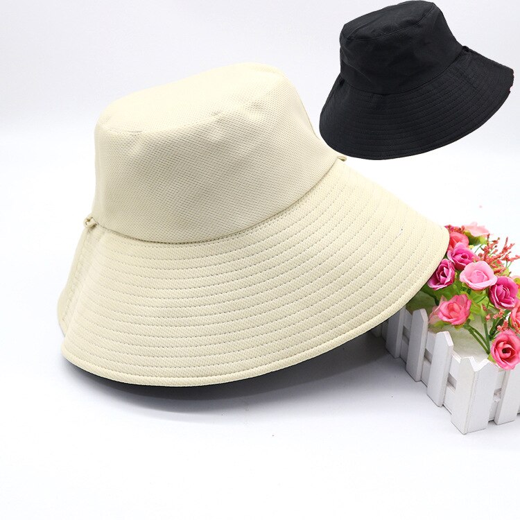 Double-sided fisherman hat big edge shade big eave... – Grandado
